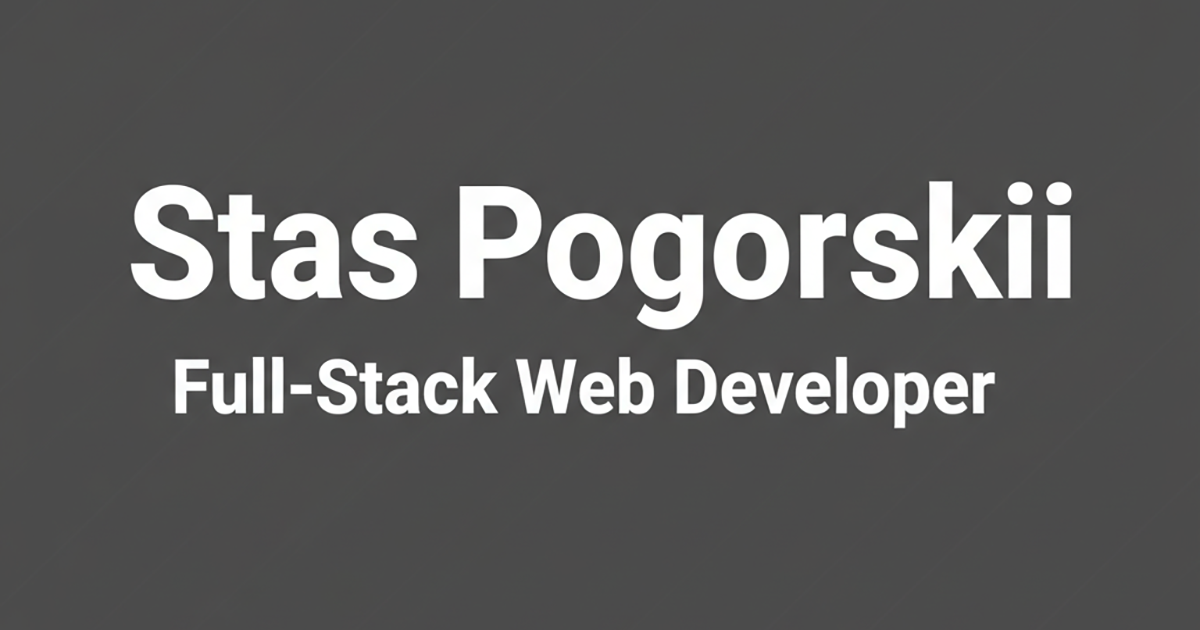Full Stack Developer | TypeScript, React, Vue, Laravel